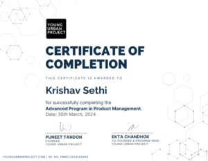 Product Management Course Online - Young Urban Project